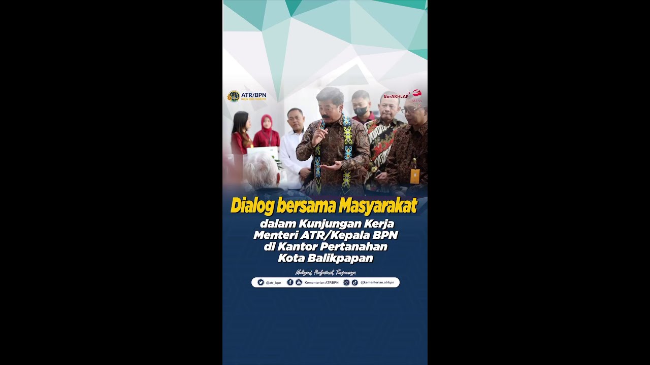 Dialog Bersama Masyarakat di Kantor Pertanahan Kota Balikpapan - YouTube