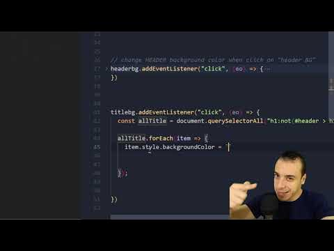 javascript projects level3 lesson2 v3 || change TITLE background & text - YouTube