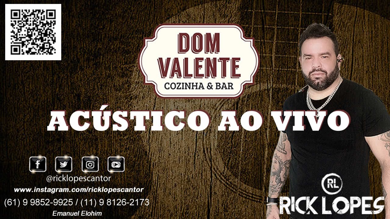 RICK LOPES AO VIVO NO DOM VALENTE - YouTube