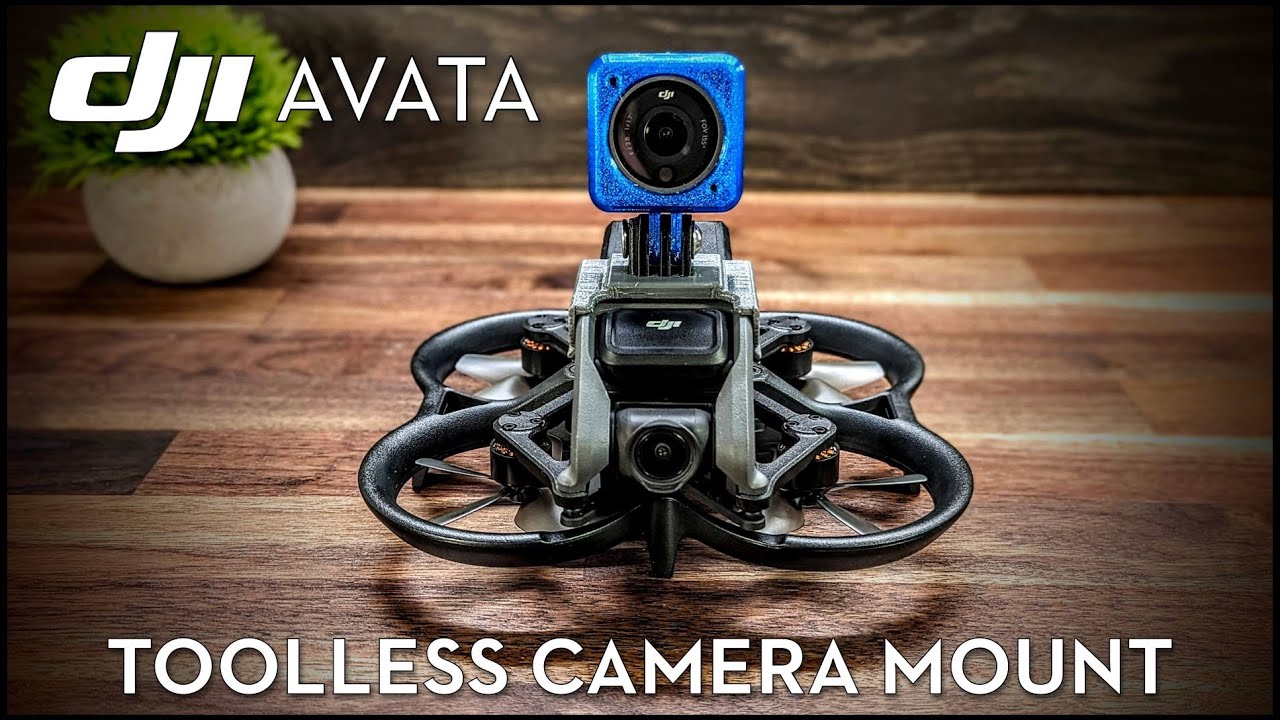 DJI Avata Toolless GoPro Action Camera Mount Installation And Sample