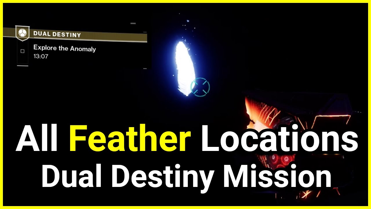 All 6 Feather Locations in Dual Destiny Exotic Mission - YouTube