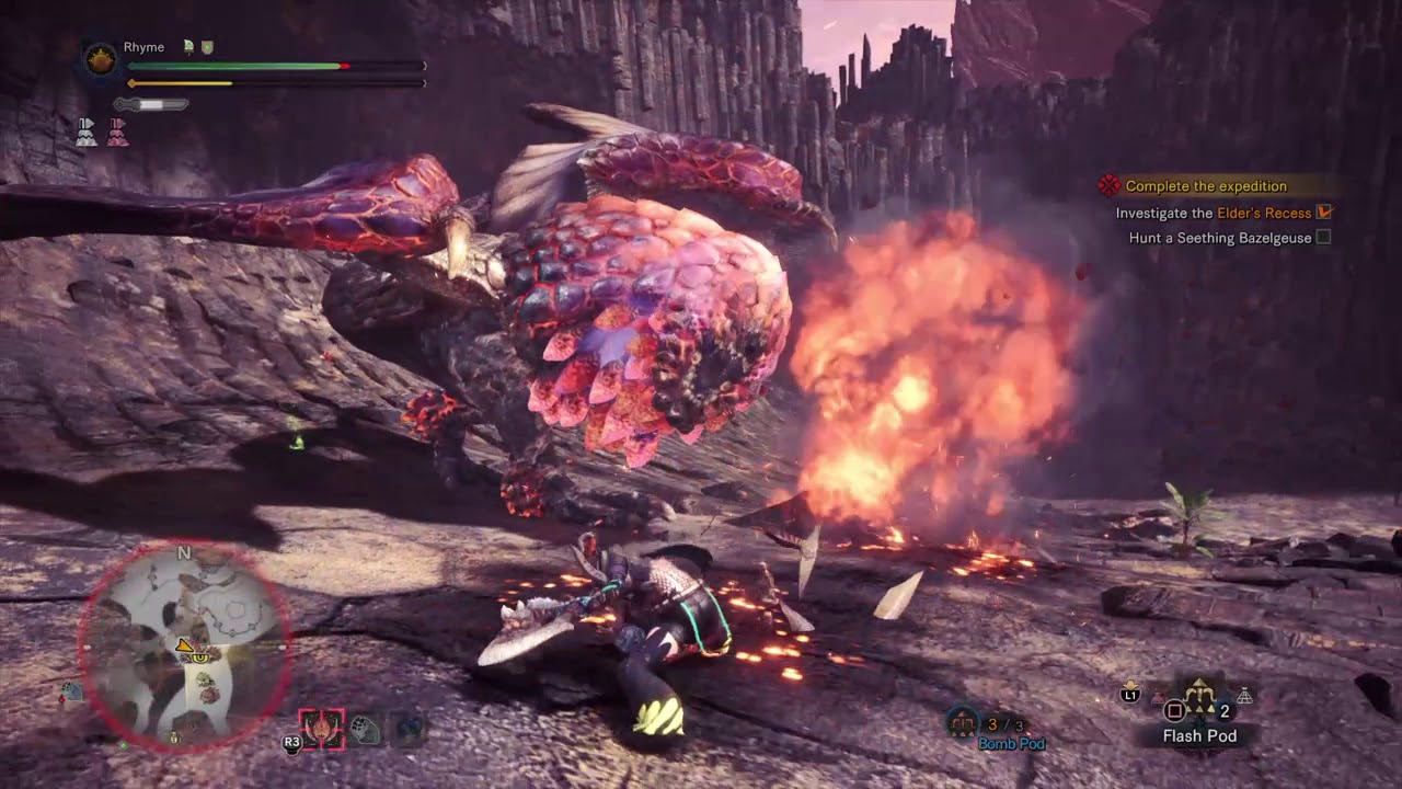 MhW/Iceborne: Seething Bazelgeuse first run SnS - YouTube