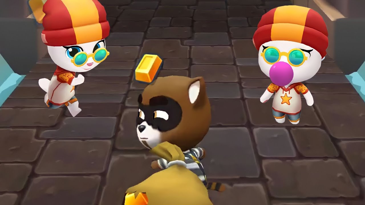 My Talking Tom Gold Run || Staker Angela: Up Gameplay 2023, iOS ...