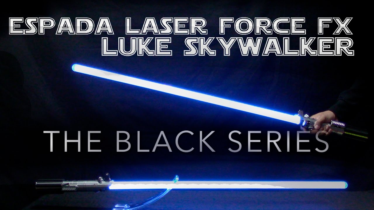 🔹 LUKE SKYWALKER Sable de Luz The BLACK SERIES AZUL Force Fx Star Wars ...