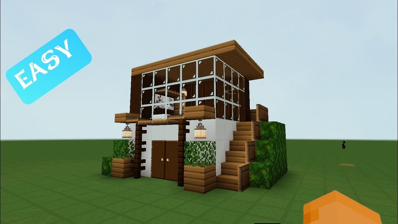 BeeCraft: EASY SMALL MODERN HOUSE TUTORIAL #2 - YouTube