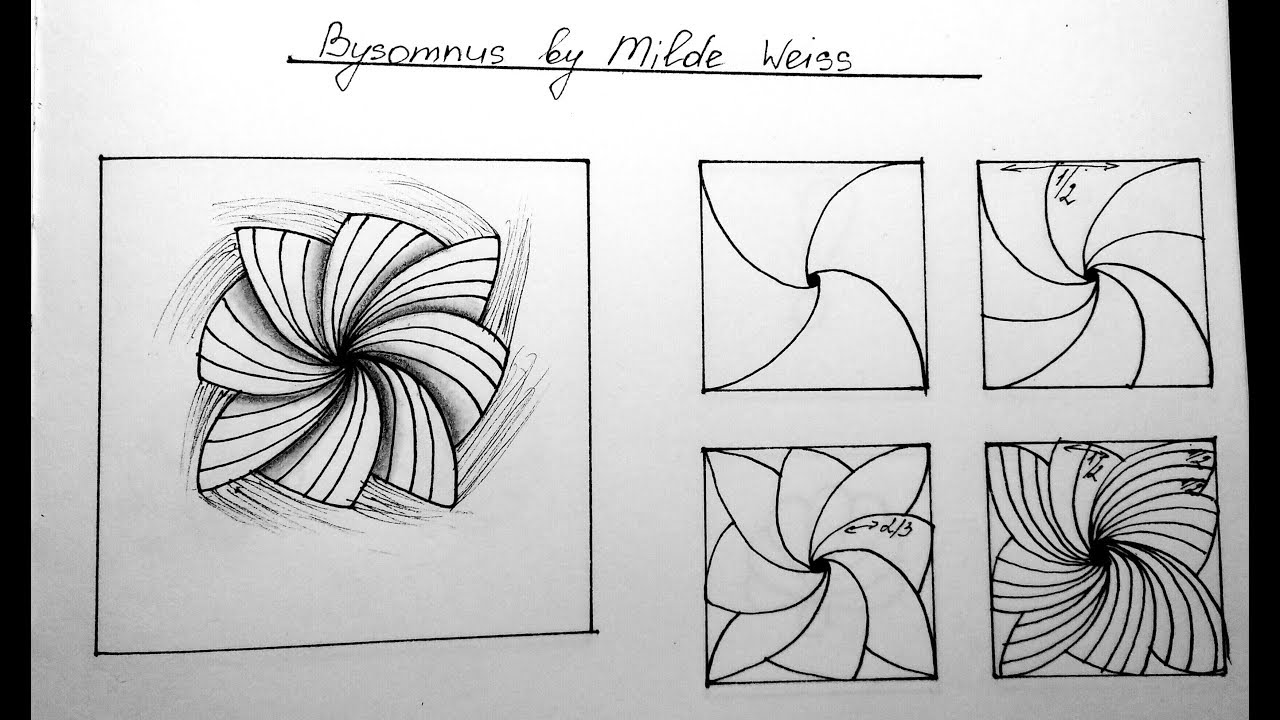 BYSOMNUS BY MILDE WEISS || Zentangle - YouTube