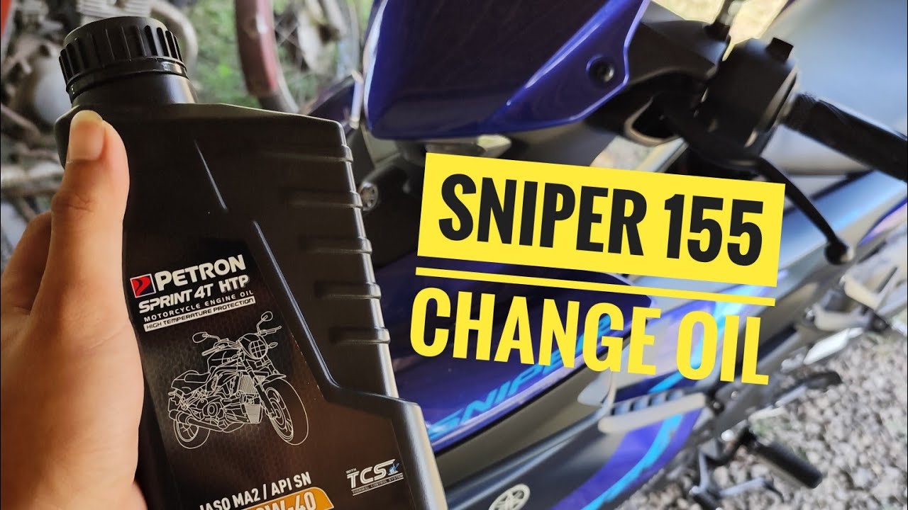 Sniper 155 Change Oil (DIY) Petron HTP Fully Synthetic 10w 40 - YouTube