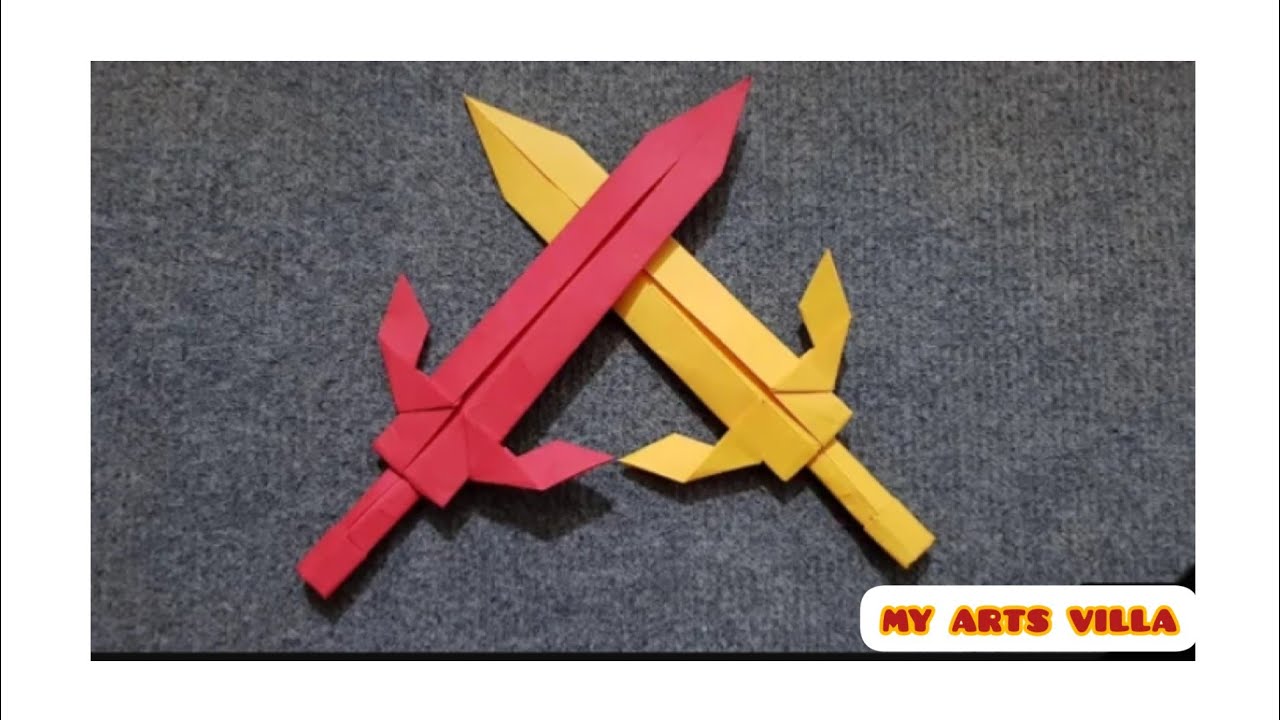 how to make paper sword ¶ Diy paper sword ¶ paper craft - YouTube