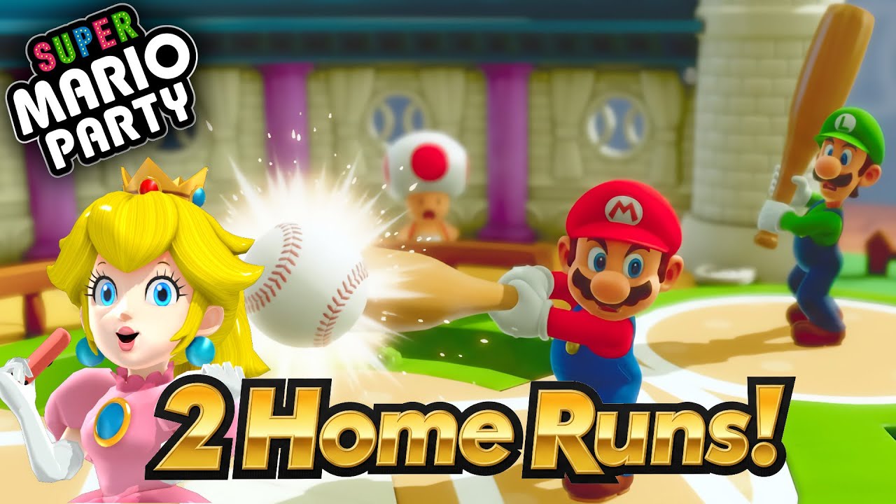 Super Mario Party Mini League Baseball Mario and Luigi vs Bowser and ...