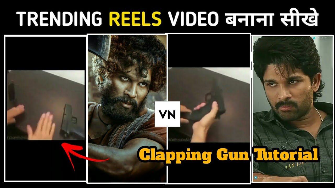 Clapping Gun Fire Reels Video editing Tutorial | Gun Shoot Trending ...