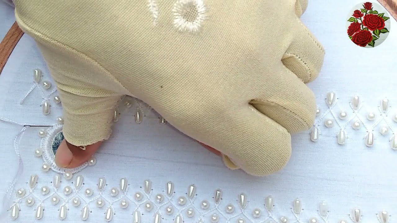 How Can Make Glass Embroidery!!Beautiful Design For Summer Season Make ...