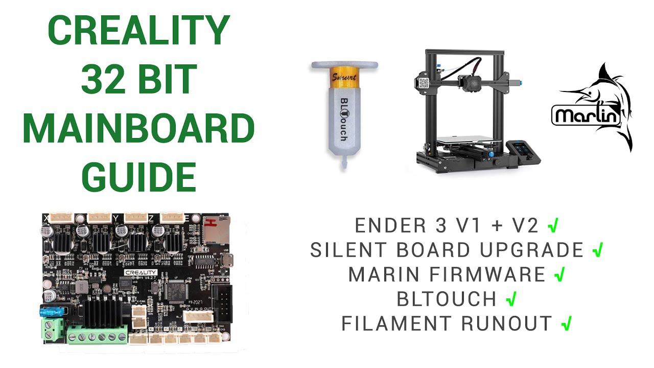 Creality 32 Bit V4 Board Guide Ender 3 V2 BLtouch More YouTube