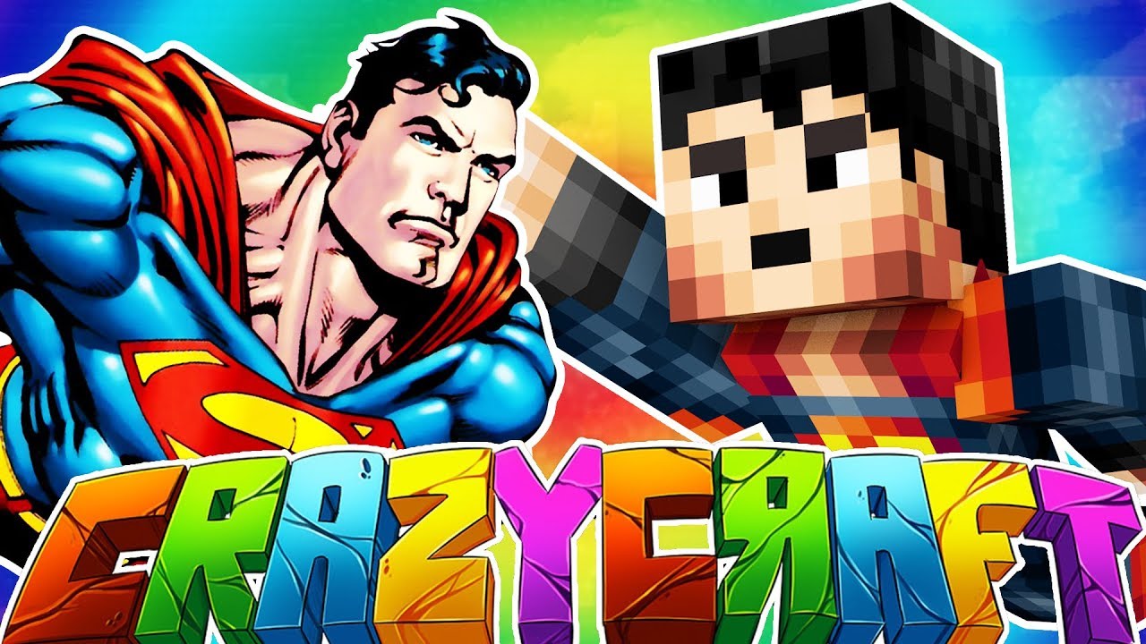 SUPERMAN SUPER HERO TO MARS - MINECRAFT'S OLDEST MOD PACK CRAZY CRAFT ...