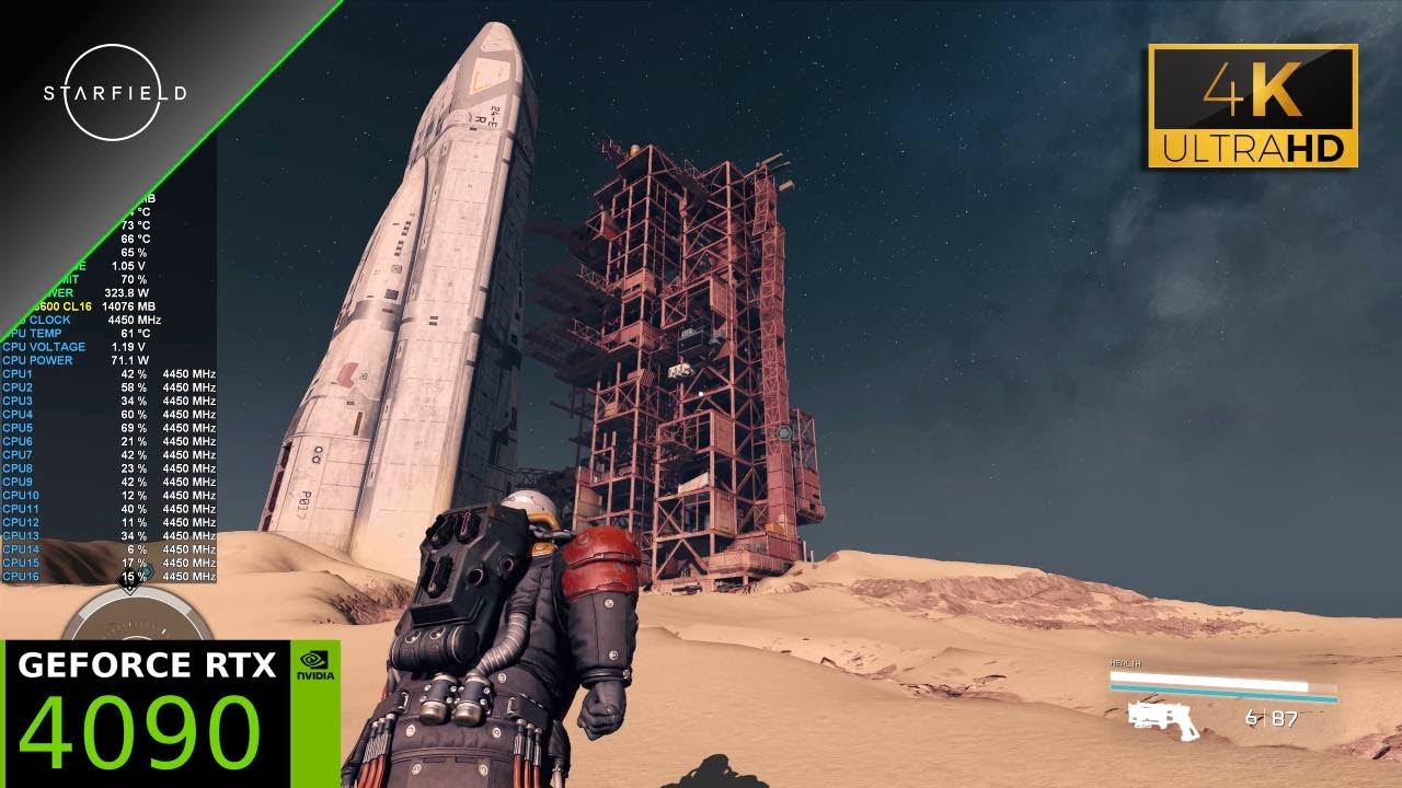Starfield Go To NASA | 4K DLSS 3 Ultra Settings | RTX 4090 | Ryzen 7 ...