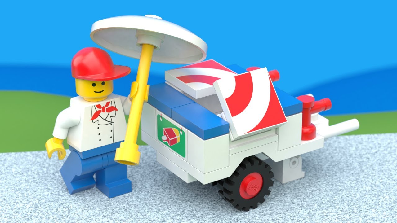 LEGO 6601 Ice Cream Cart (1985) - build animation - YouTube