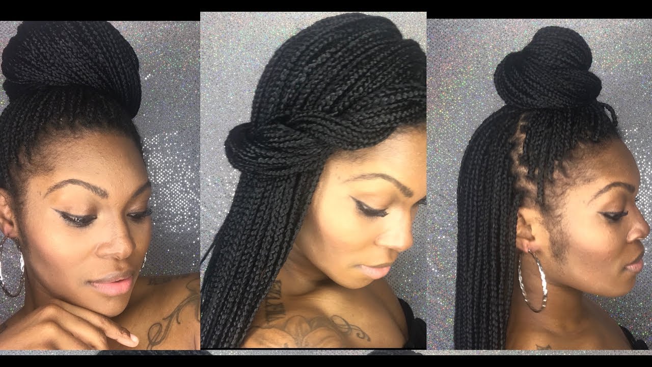 EASY WAYS TO STYLE YOUR BOX BRAIDS - YouTube