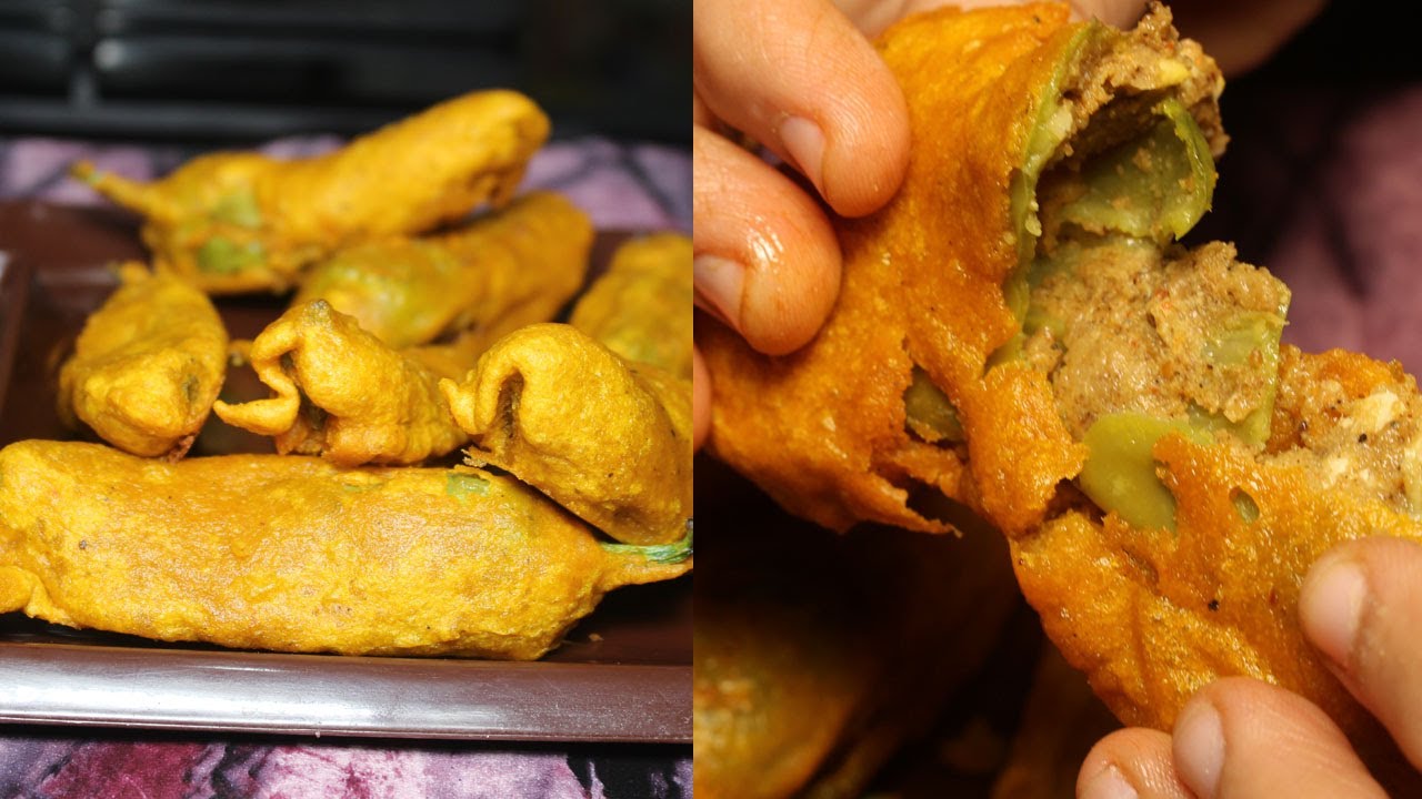 Stuffed Mirchen | Besan Wali Tali Hui Hari Mirch Recipe | Mirch Pakora ...