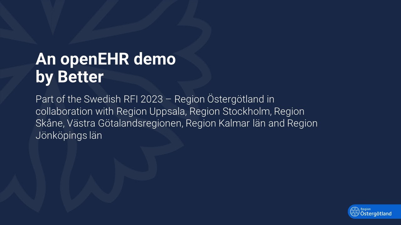 An openEHR RFI demo by Better - YouTube
