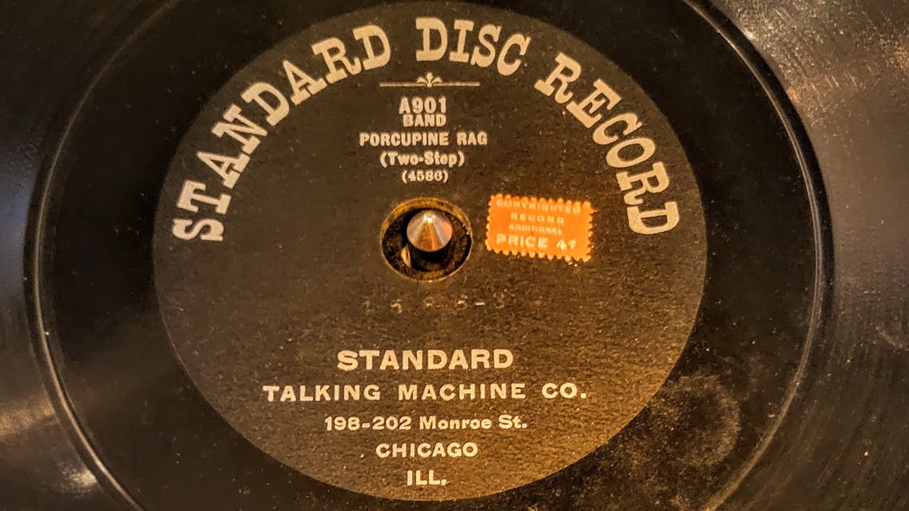 1909...Porcupine Rag...Played by Prince's Band. On a Chicago Standard ...