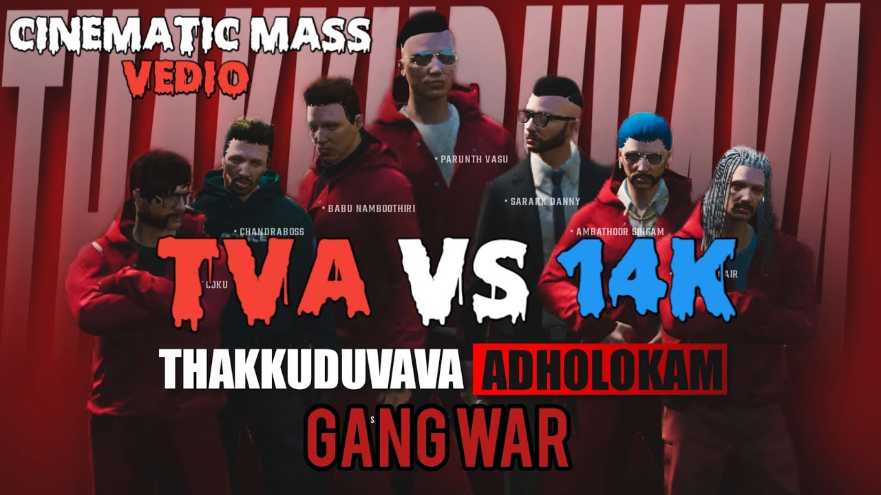 TVA VS 14K GANG WAR |CINEMATIC VEDIO |#gta5 #tva #tkrp #1v4 # ...