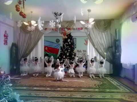 15 nömrəli körpələr evi-uşaq bağçasının Yeni il şənliyi İncilər qrupu qar dənəcikləri rəqsi