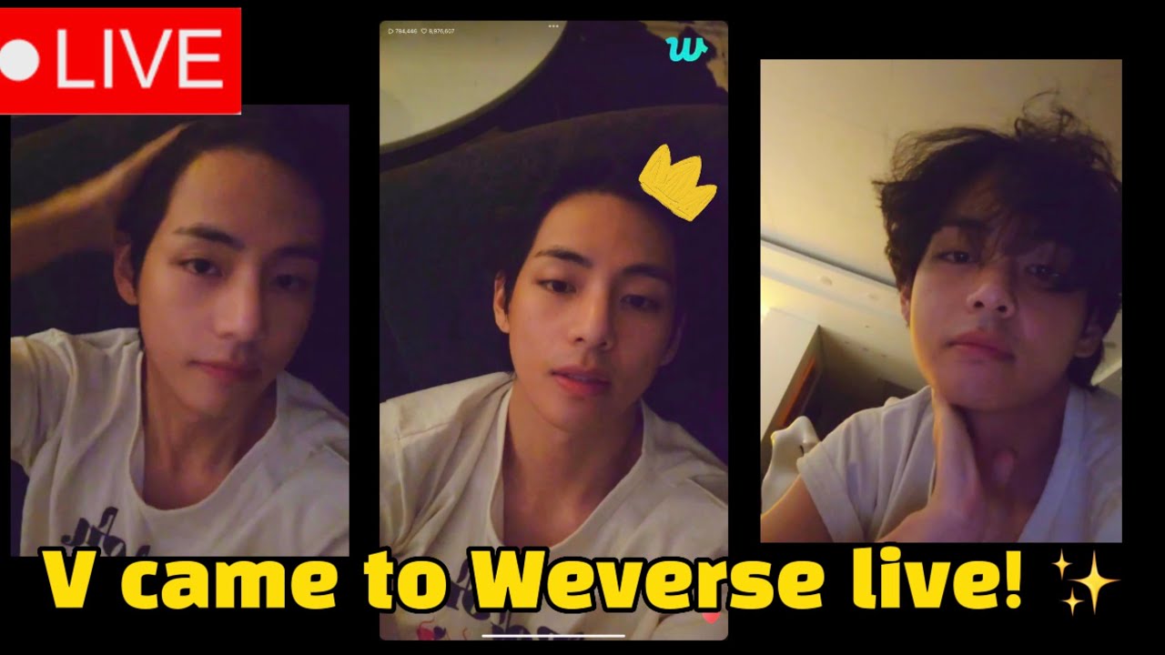V came to Weverse live! #taehyung #btsv #bts - YouTube