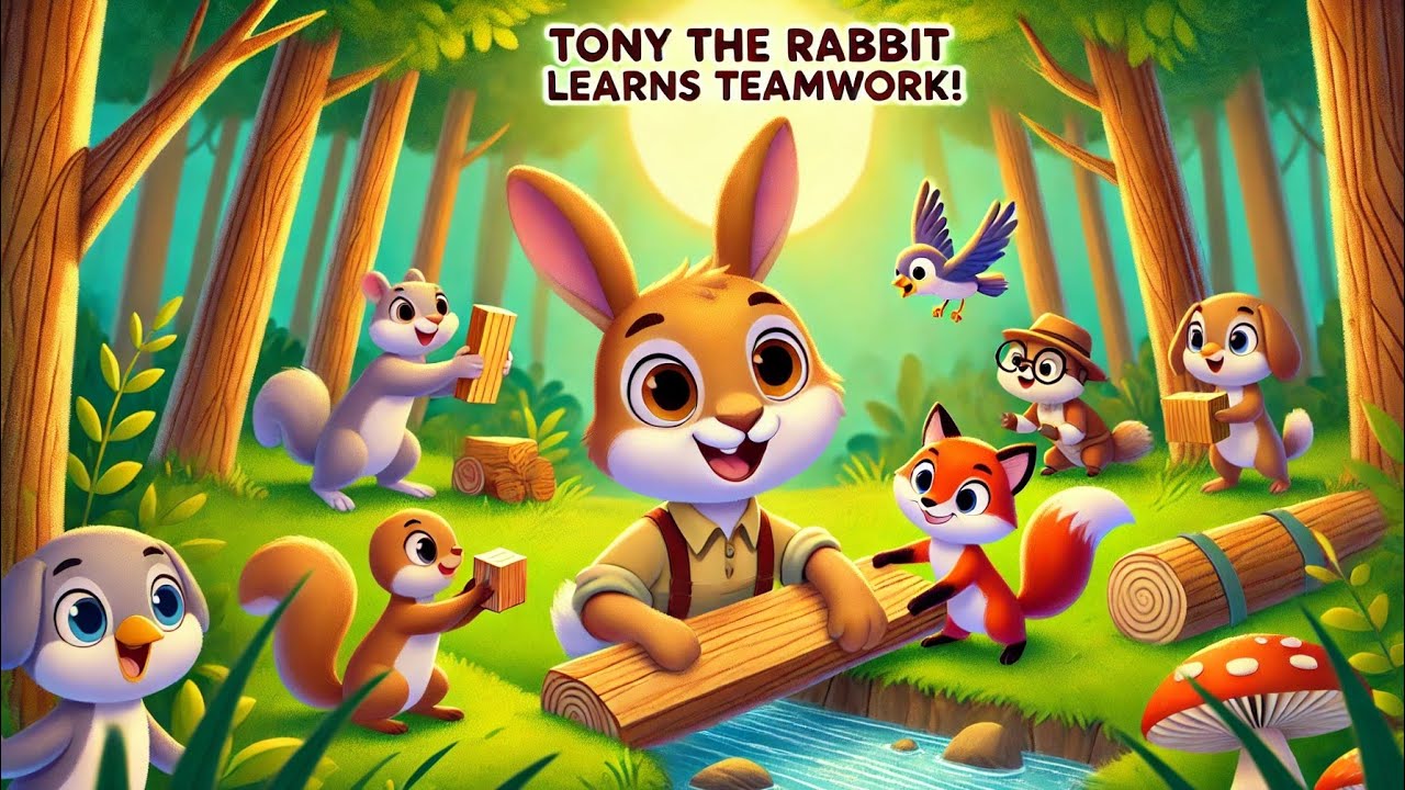 Tony the Rabbit Learns Teamwork - The Power of Friends story in urdu ...