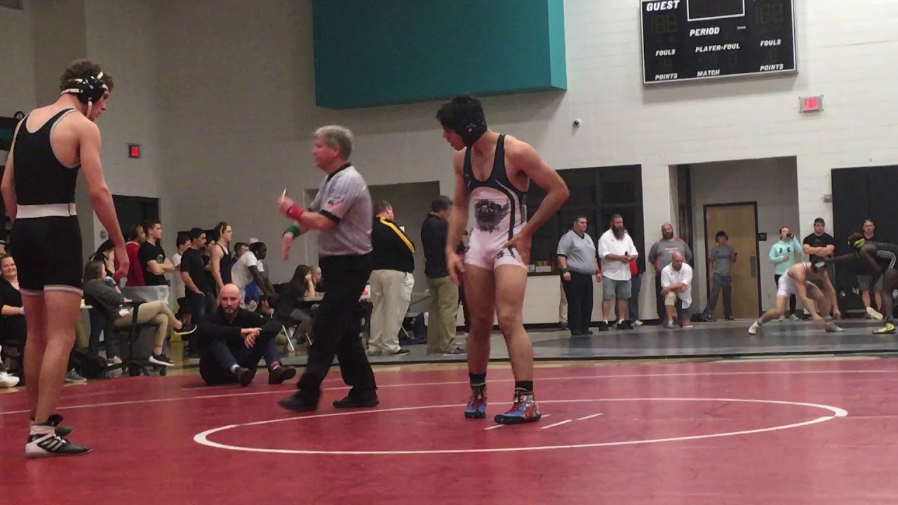 Michael Cenci at Islands HS 1.20.18 - match #5 for 3rd Place - YouTube