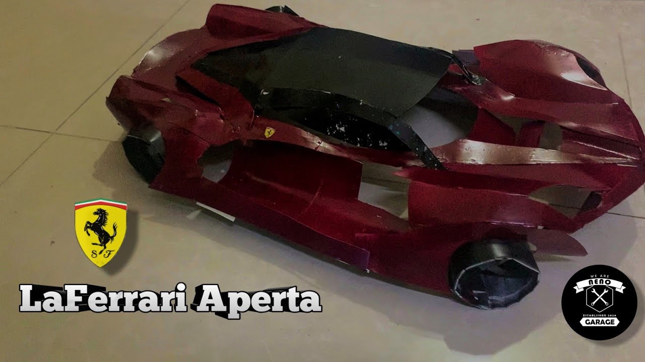 How to make LaFerrari Aperta model with paper - YouTube