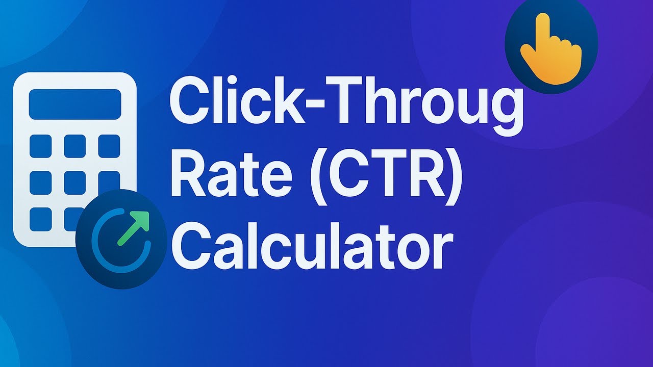 Click-Through Rate (CTR) Calculator for FREE - YouTube