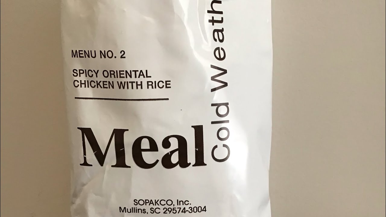 Meal Cold Weather - Menu 2 Spicy Oriental Chicken With Vegetables and ...