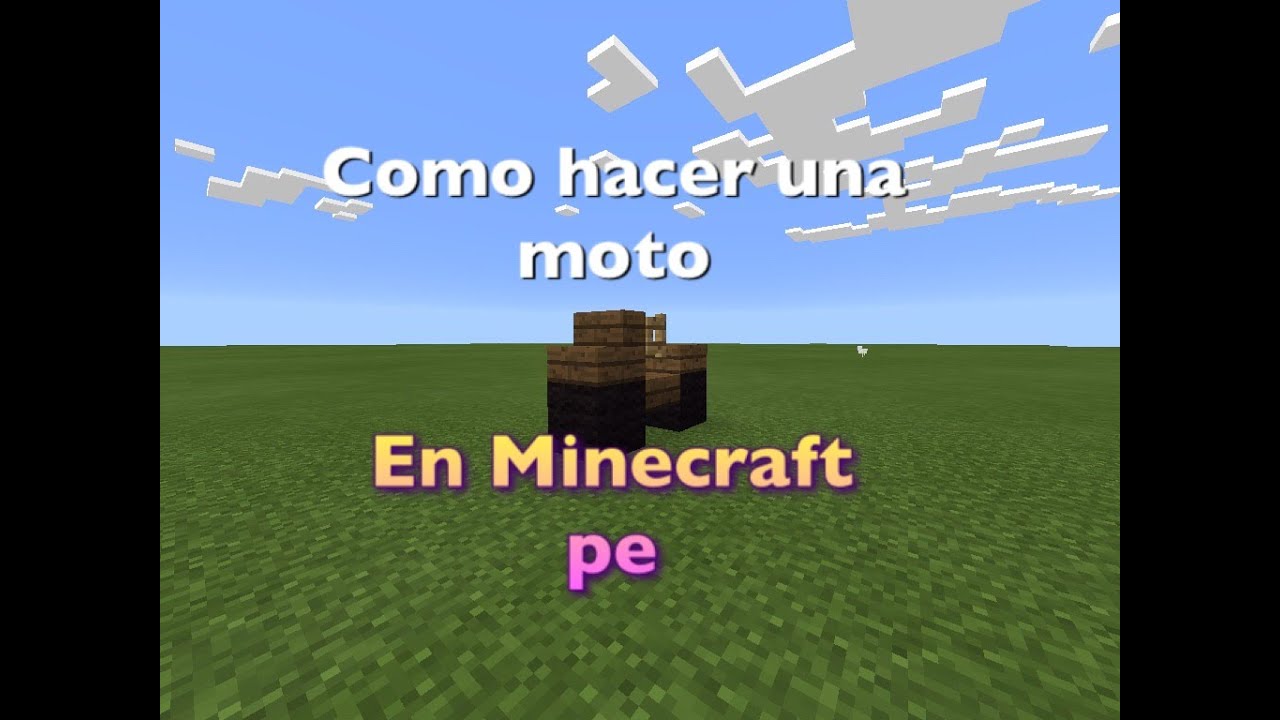 como hacer una moto en minecraft pe - YouTube