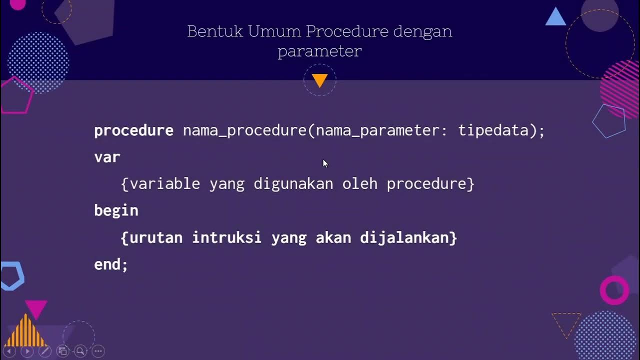 Pemrograman Pascal Dasar - Procedure pada pascal - YouTube