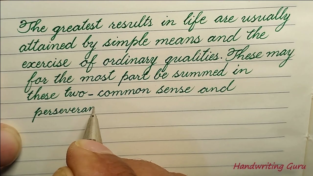 Simple cursive handwriting style || Beautiful cursive writing || My ...