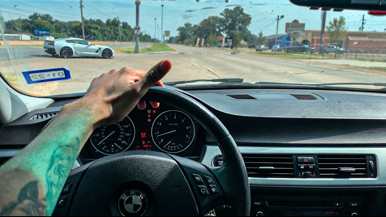 BMW AND CORVETTE CUTTING UP IN TRAFFIC POV 🧟 - YouTube