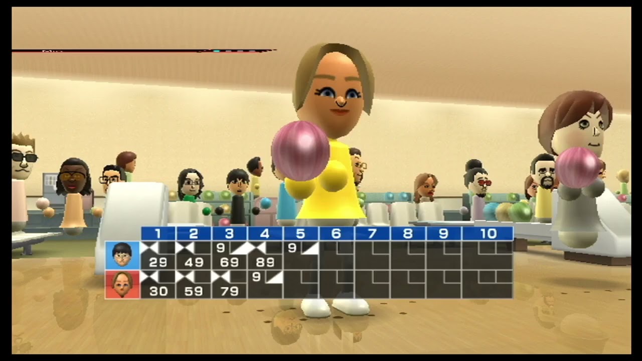 Wii Sports - Bowling - Ren Vs Mia - YouTube