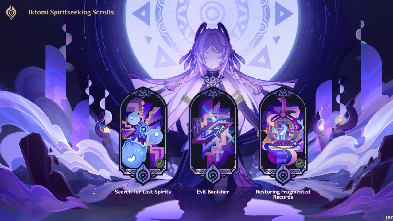 Genshin Impact Iktomi Spiritseeking Scrolls:Search for Lost Spirits ...