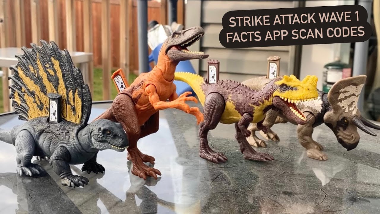 Jurassic World Dino Trackers Strike Attack Wave 1 Facts App Scan Codes ...