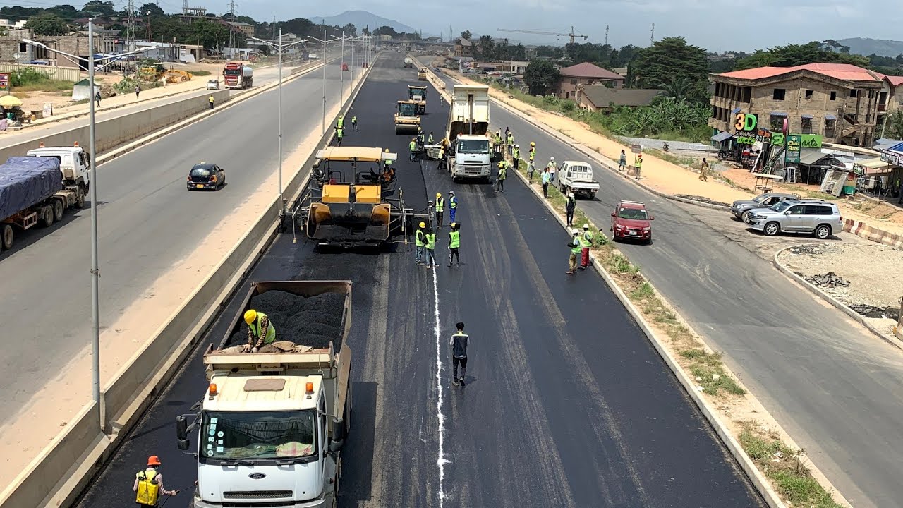 Day 4 Of Asphalt Works: Wearing Course Layout Hits Festus Junction ...