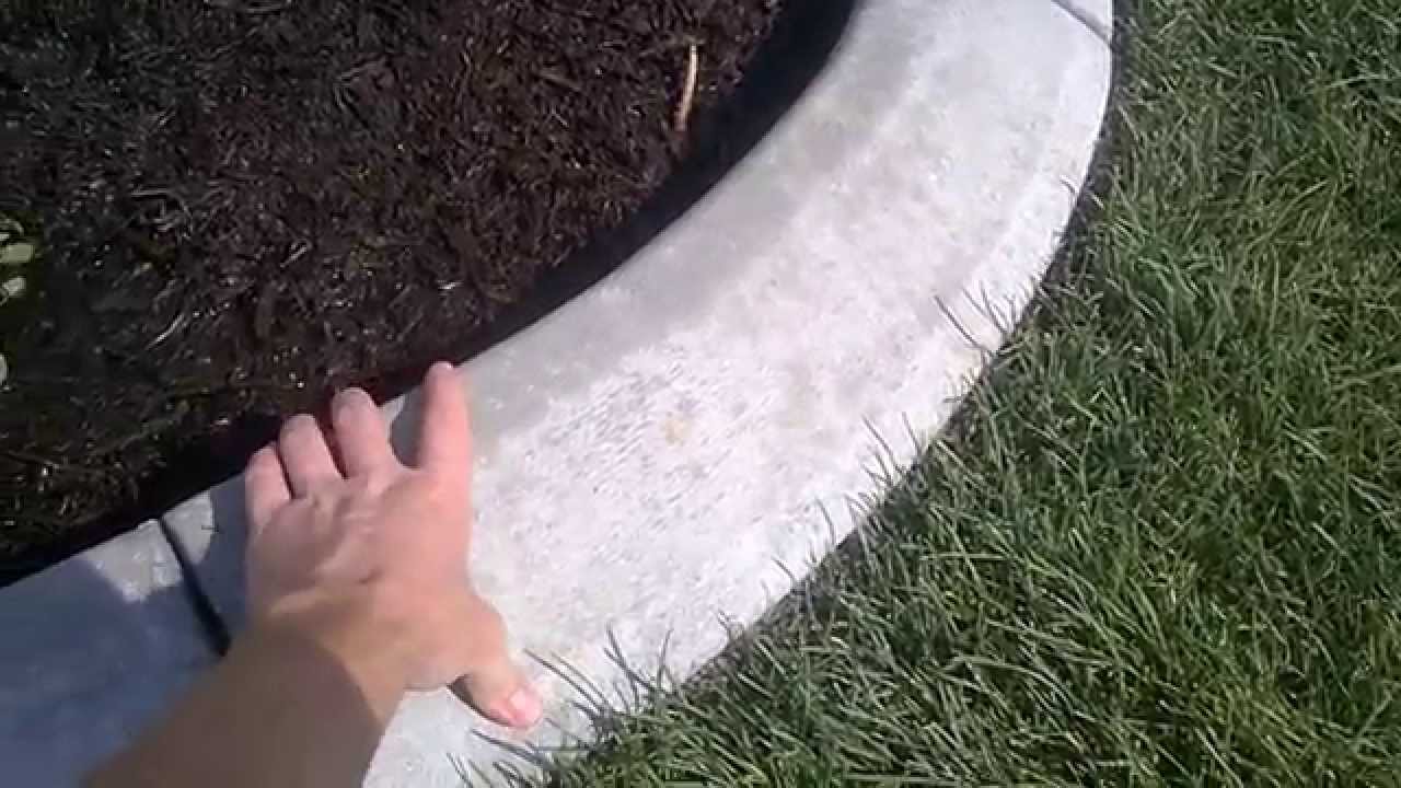 Concrete curbing installed at the park - YouTube