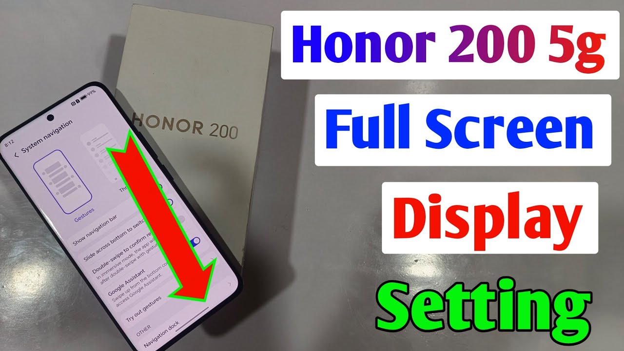 Honor 200 5g full screen display settings | How to use full screen ...