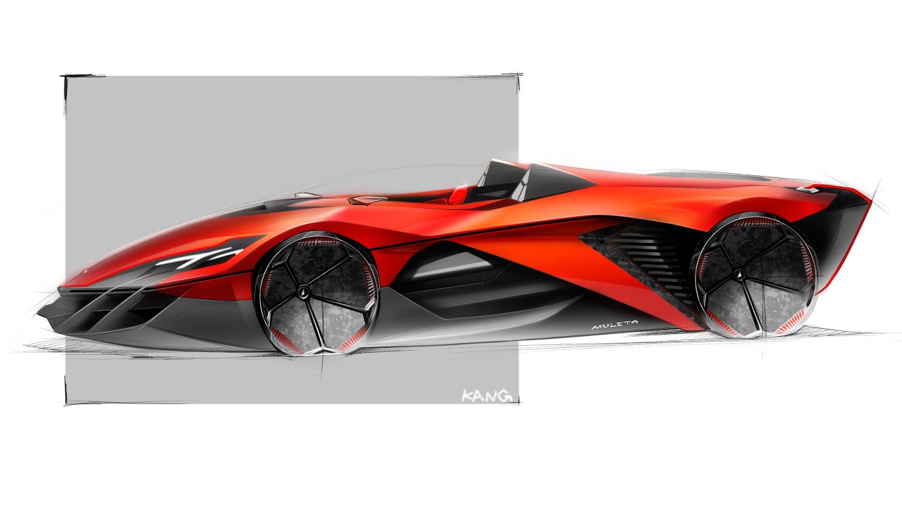 Car Sketch# Rendering Photoshop 2D - 04(#자동차 렌더링, #운송디자인) - YouTube