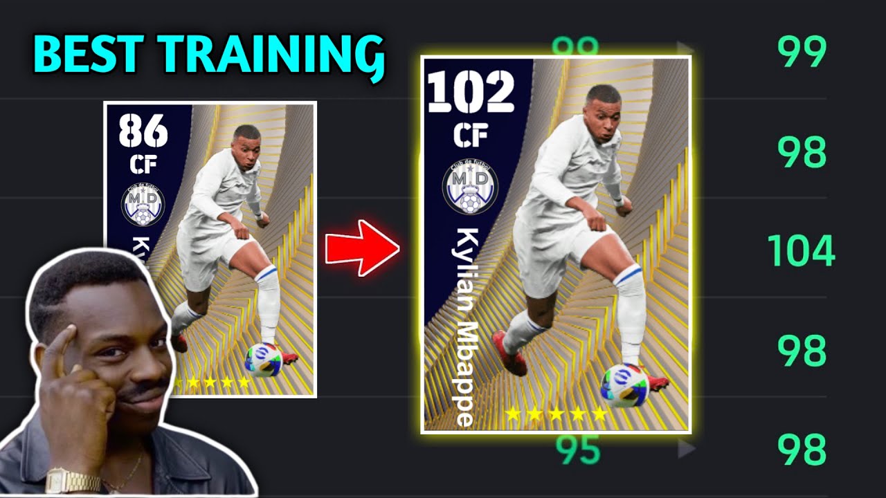 How To Train 102 Rated Mbappe In Efootball 2025 | Mbappe Max Level ...