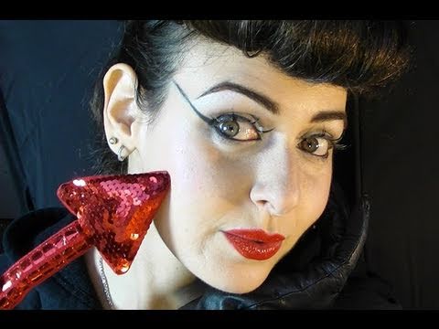 PIN UP GIRL SHE DEVIL MAKEUP TUTORIAL, KATY PERRY STYLE - YouTube