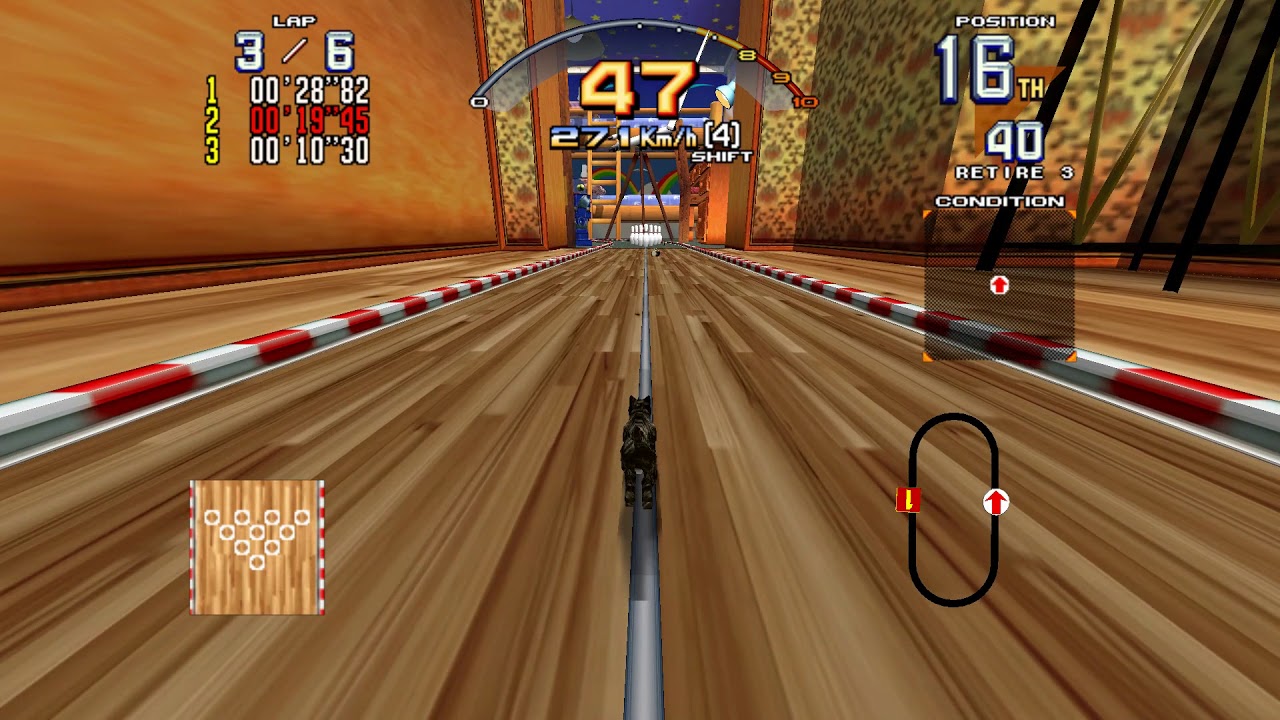 SEGA Scud Race Plus Superbeginner (Bowling Score attack) - YouTube