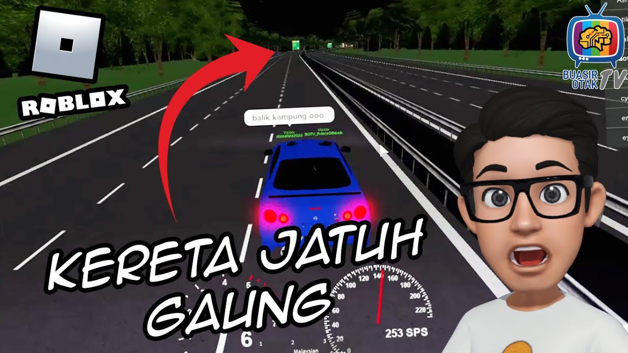 Roblox - Kereta jatuh gaung di Lebuhraya - YouTube
