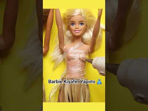 Barbie Dress Making | DIY Kendin Yap | 5 Dakikada Hallet | Barbie Elbise Yapımı #shorts #diycrafts