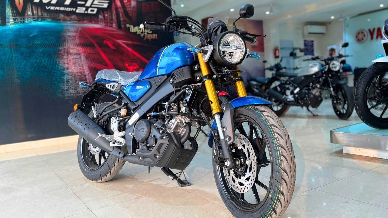 New 2026 Yamaha XSR 155 Blue Color Detailed Review - YouTube