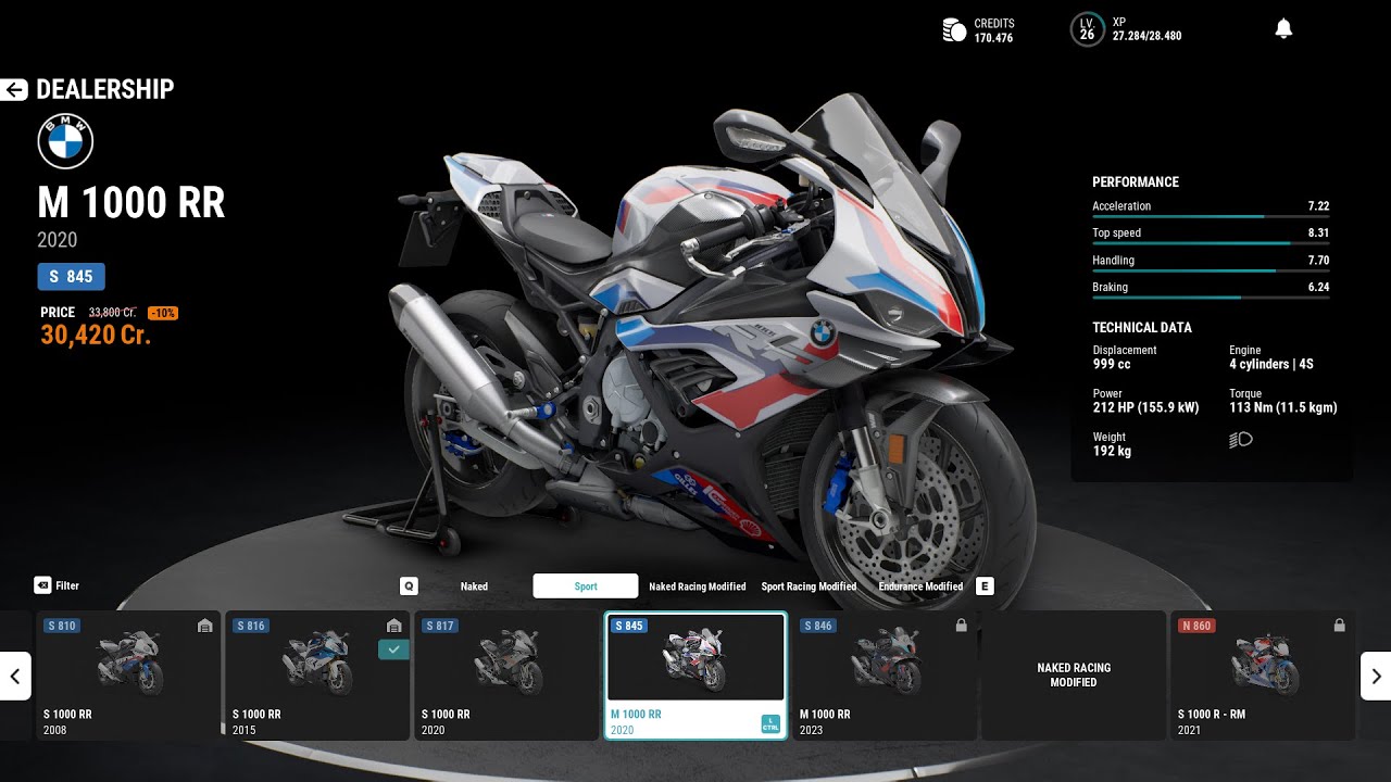 RIDE 5 - All Bikes | List BMW (PC UHD) [4K60FPS] - YouTube