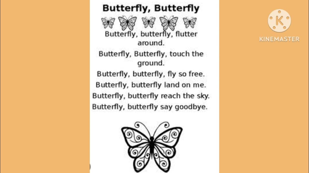 Butterfly Butterfly English poem || nursery rhyme ...